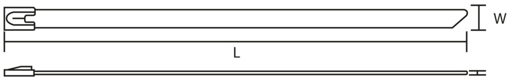 Cintillo Metálico Acero Inox. 250mm X 4.8mm - CINTILLO