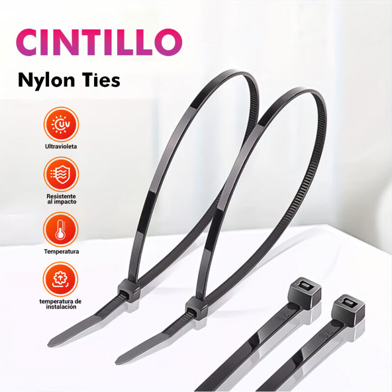 Precinto de Seguridad 450X9mm Negro - CINTILLO