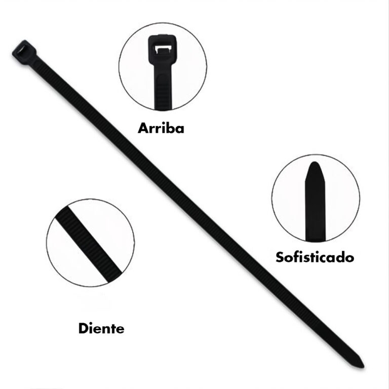 Precinto de Seguridad 200X2.5mm Negro - CINTILLO