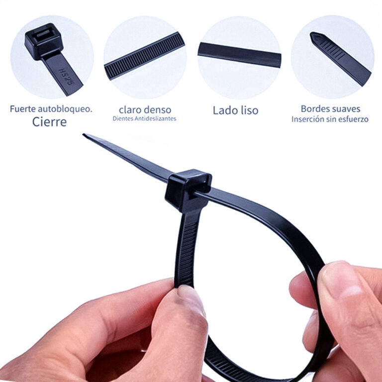 Precinto de Seguridad 200X7.6mm Negro - CINTILLO